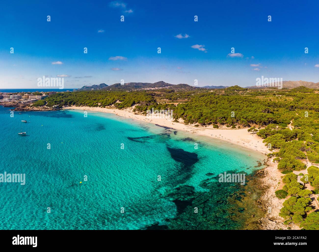 Cala Agulla with amazing sand beach Spain, Balearic Islands, Mallorca ...