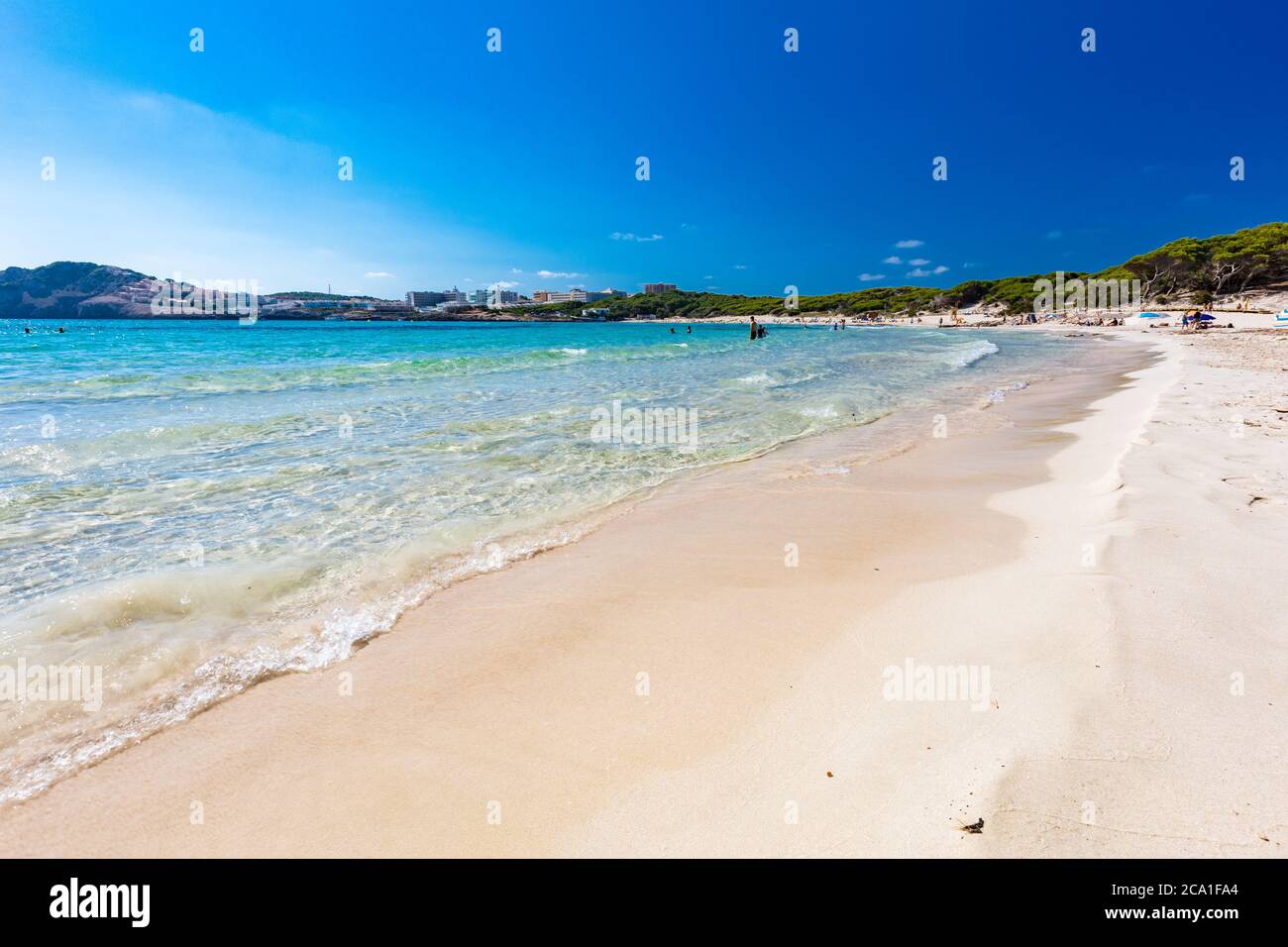 Cala Agulla with amazing sand beach Spain, Balearic Islands, Mallorca ...