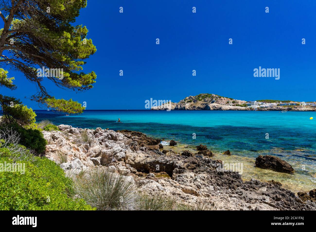 Cala Agulla with amazing sand beach Spain, Balearic Islands, Mallorca ...