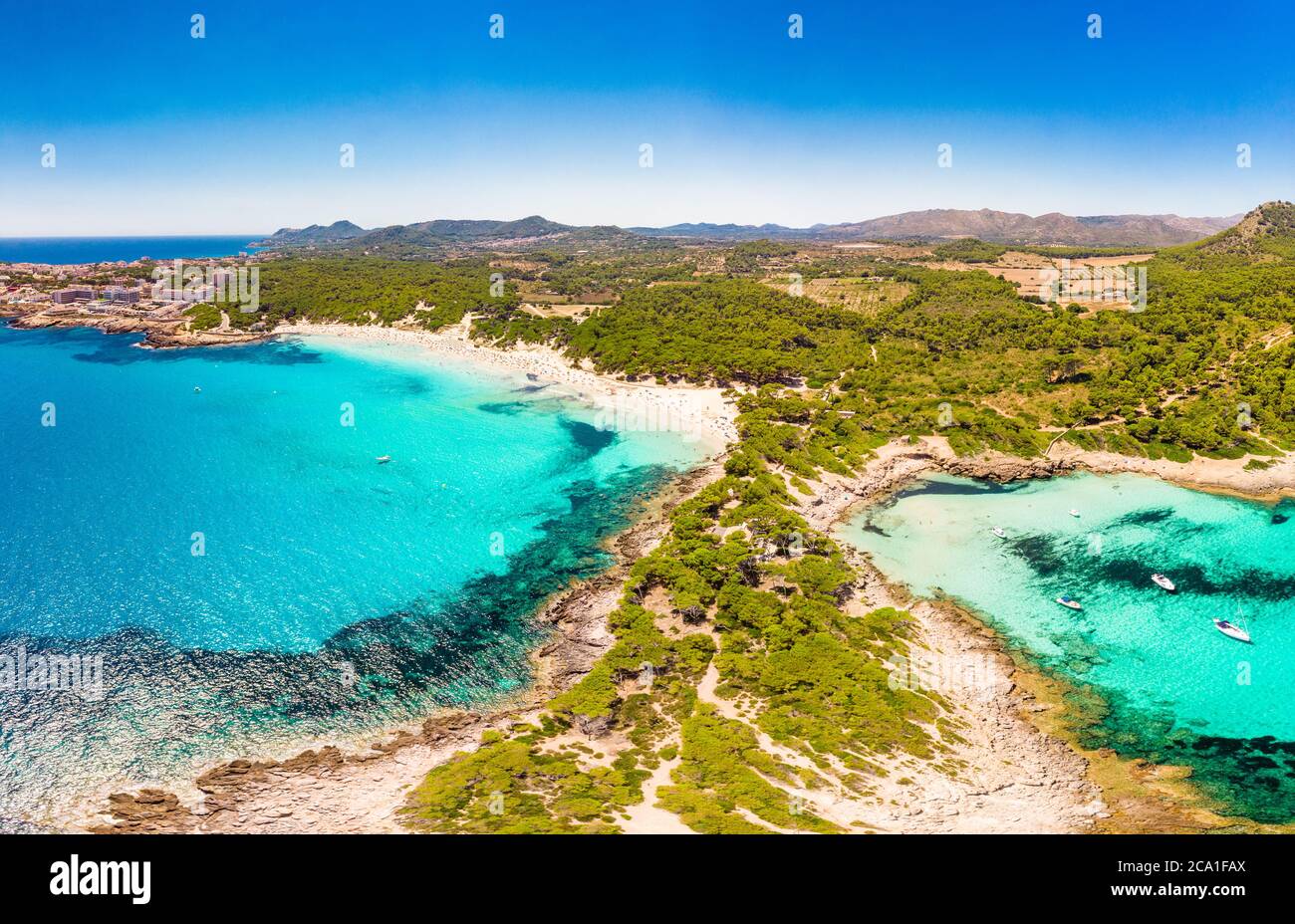 Cala Agulla with amazing sand beach Spain, Balearic Islands, Mallorca ...