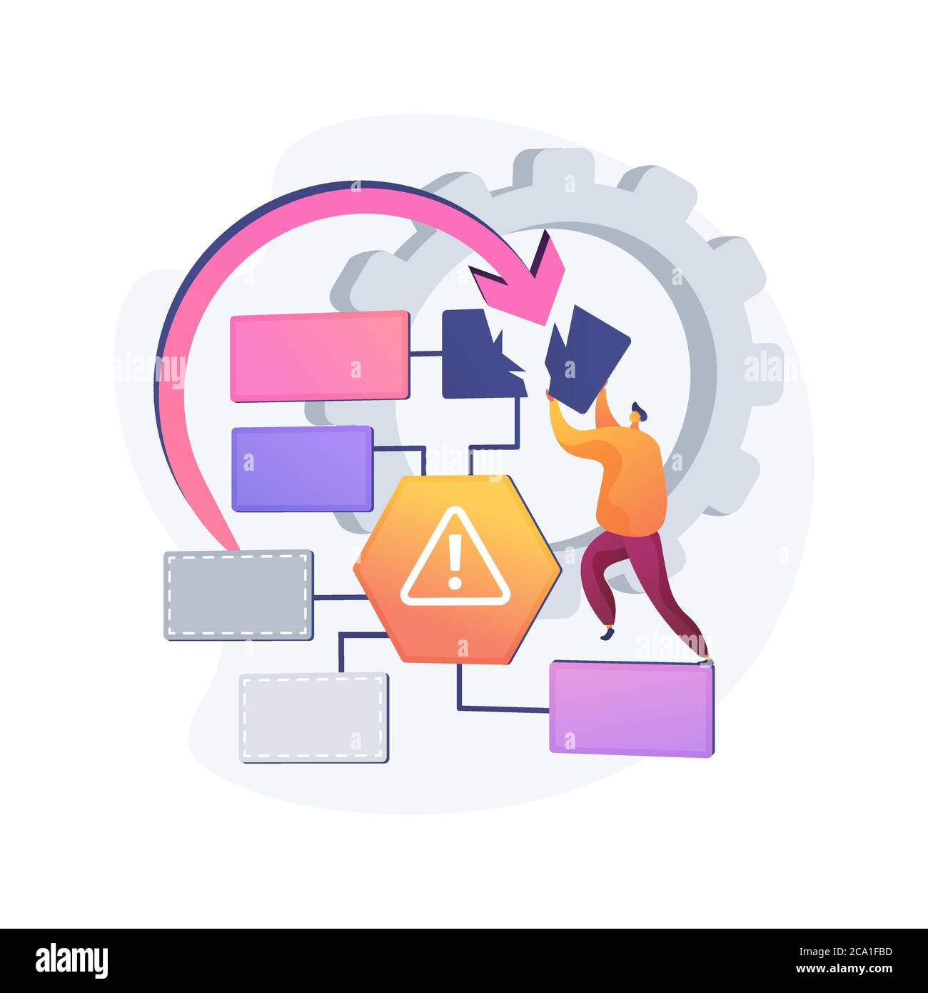 Business continuity and disaster recovery abstract concept vector ...