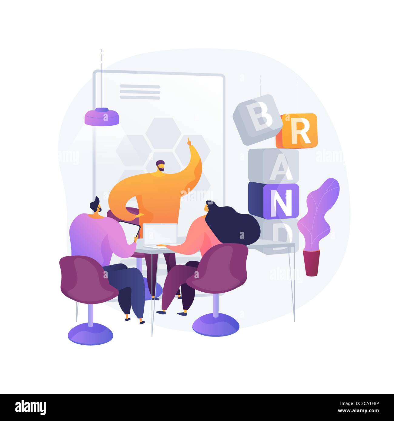 Branded workshop abstract concept vector illustration Stock Vector ...