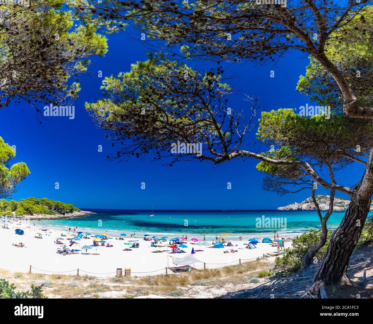 Cala Agulla with amazing sand beach Spain, Balearic Islands, Mallorca ...
