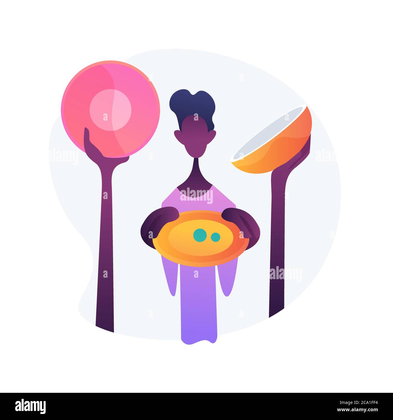 Starvation and malnutrition abstract concept vector illustration Stock ...