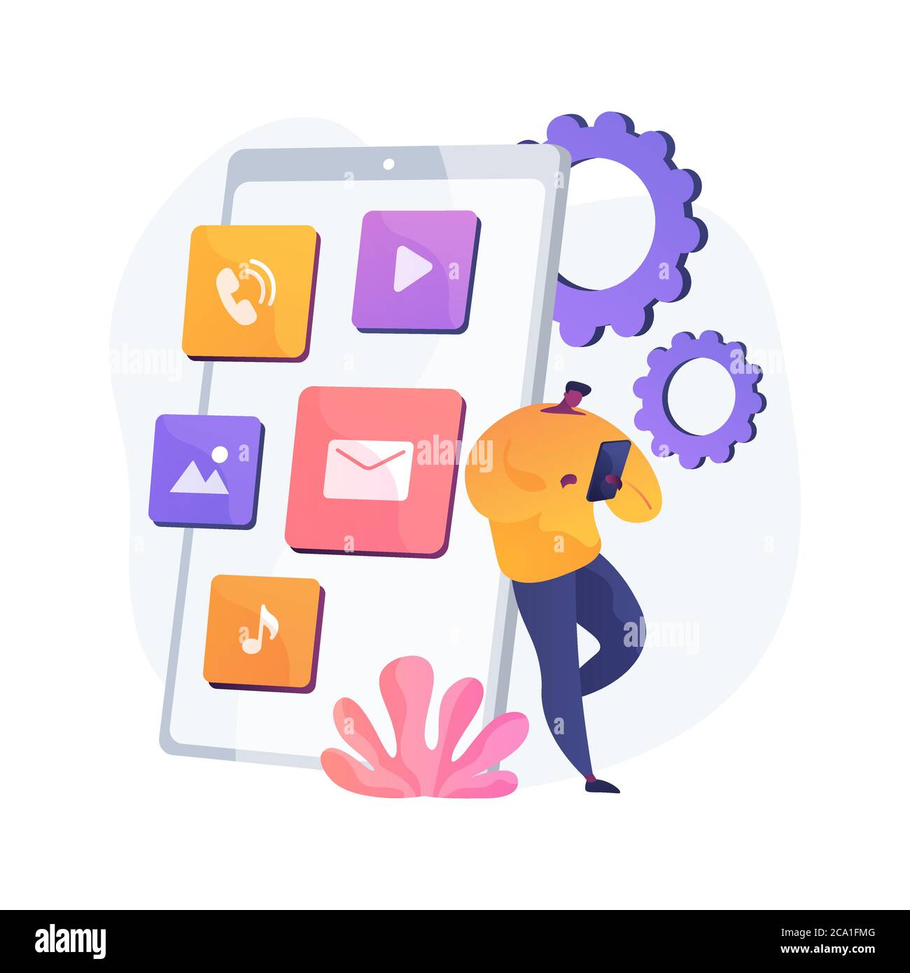 Native mobile app abstract concept vector illustration Stock Vector ... Native mobile app abstract concept vector illustration Stock Vector ...