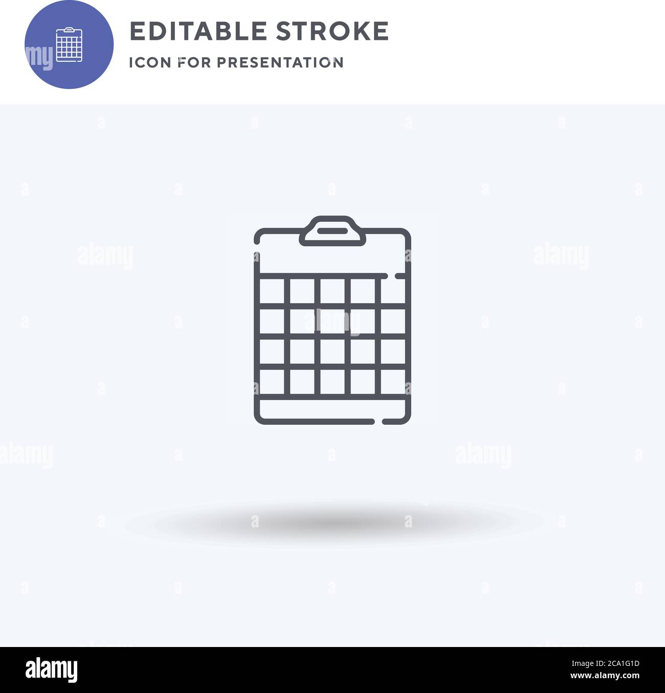 Schedule icon vector, filled flat sign, solid pictogram isolated on ...