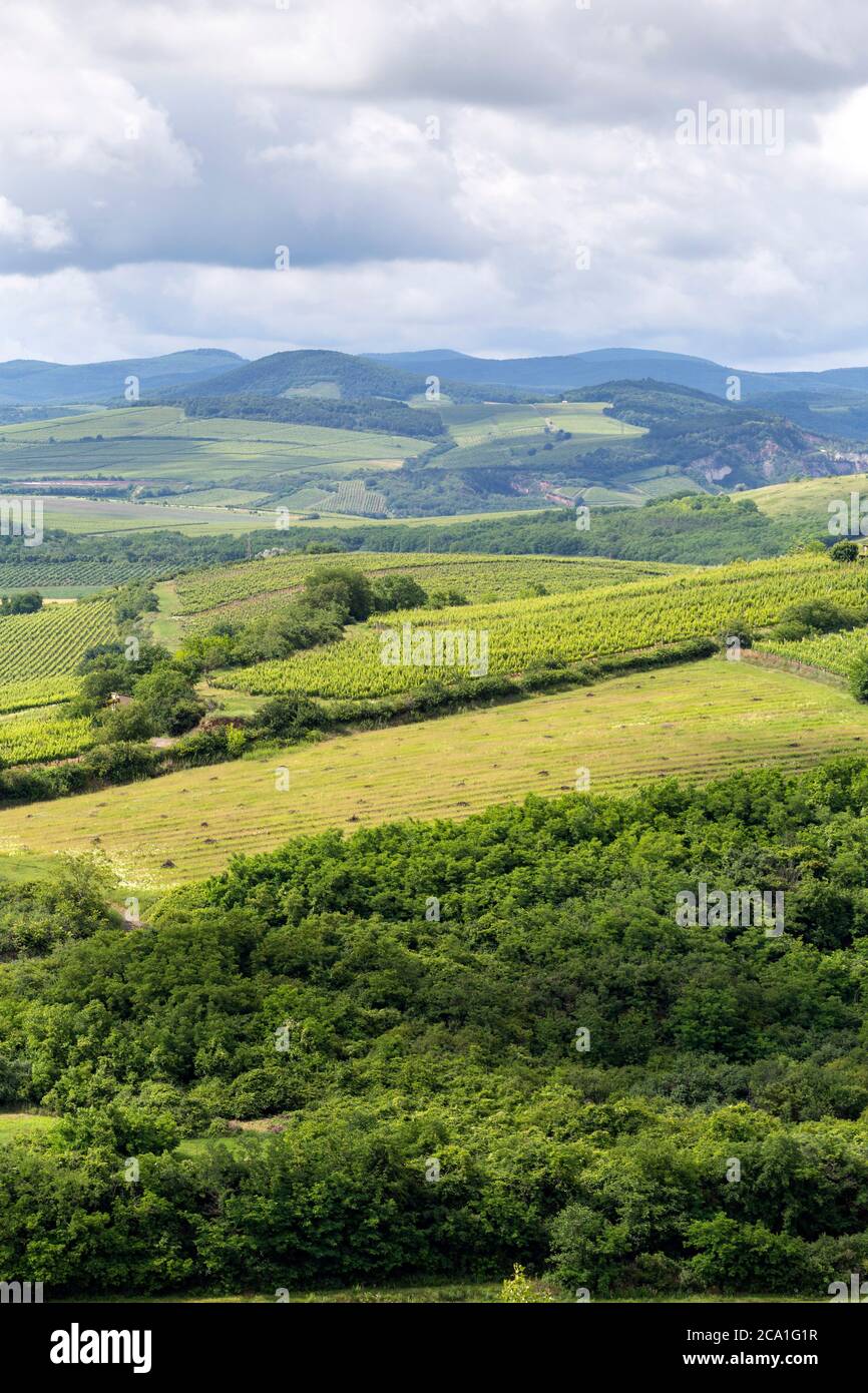 Zemplen mountains view from the Blessing Christ Statue in Tarcal ...