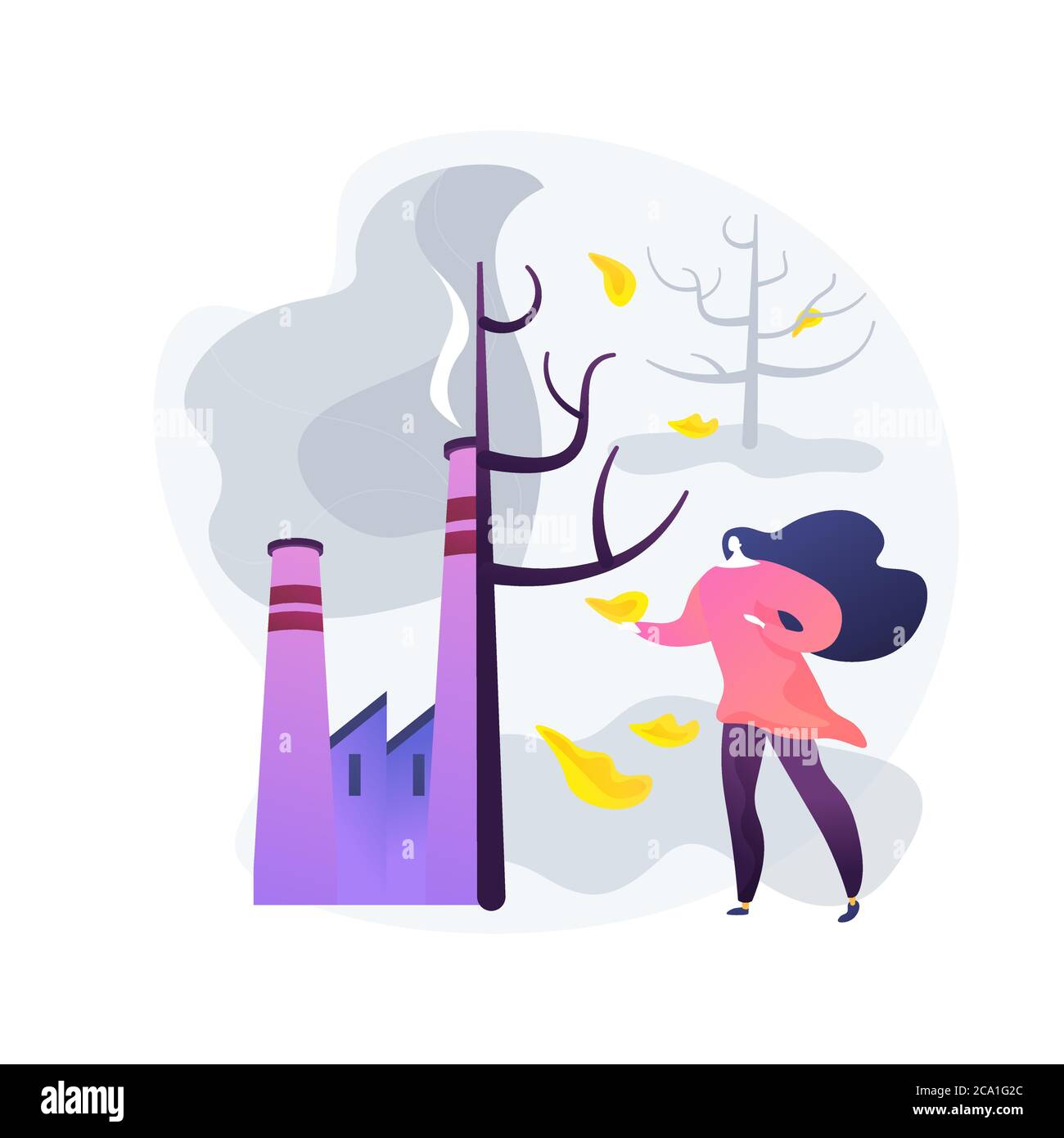 Deforestation abstract concept vector illustration Stock Vector Image ...