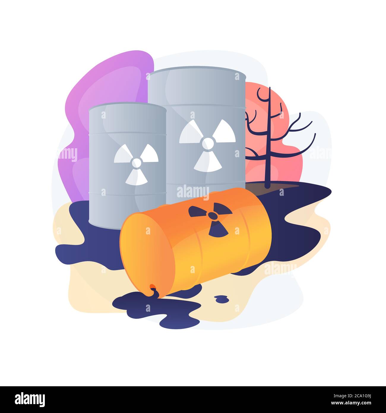 Radioactive pollution abstract concept vector illustration Stock Vector ...
