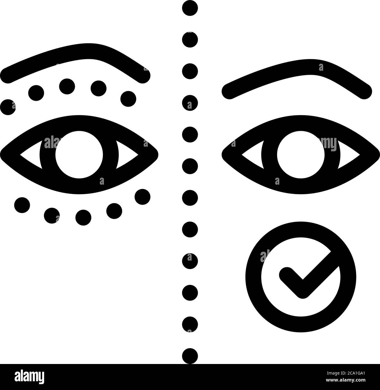 medical eyelid surgery icon vector outline illustration Stock Vector ...