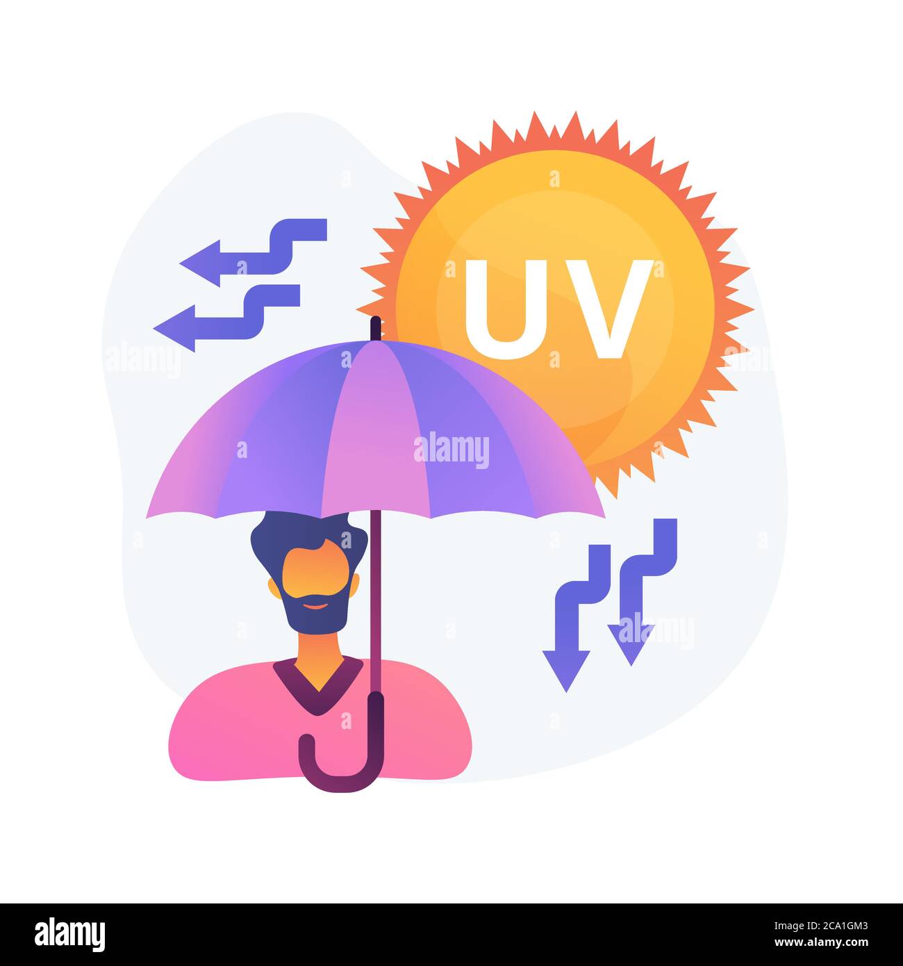 Ultraviolet radiation abstract concept vector illustration Stock Vector Image & Art - Alamy