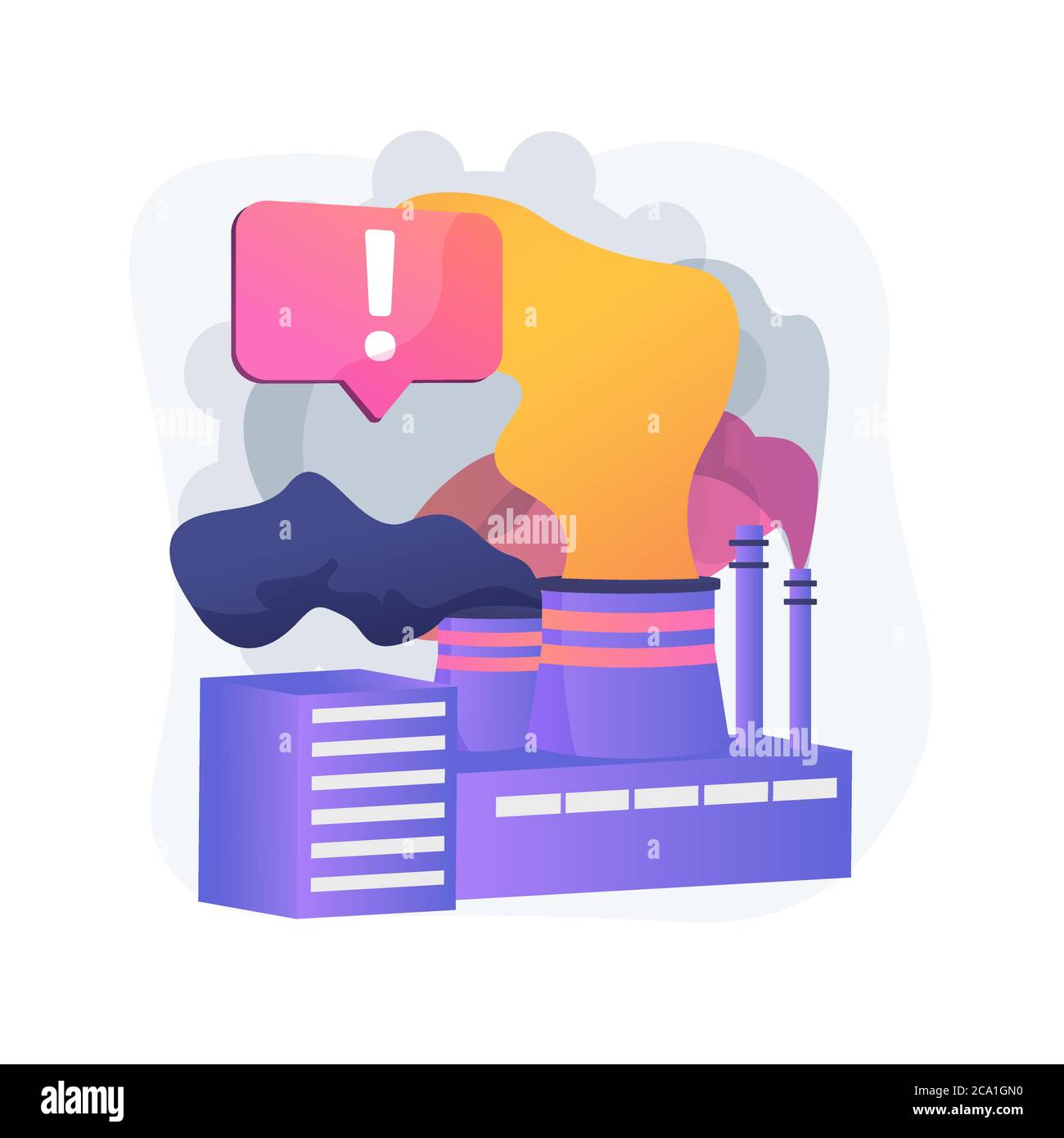 Industrial pollution abstract concept vector illustration Stock Vector ...