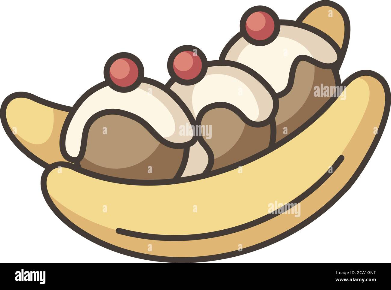 Cartoon banana split hi-res stock photography and images - Alamy