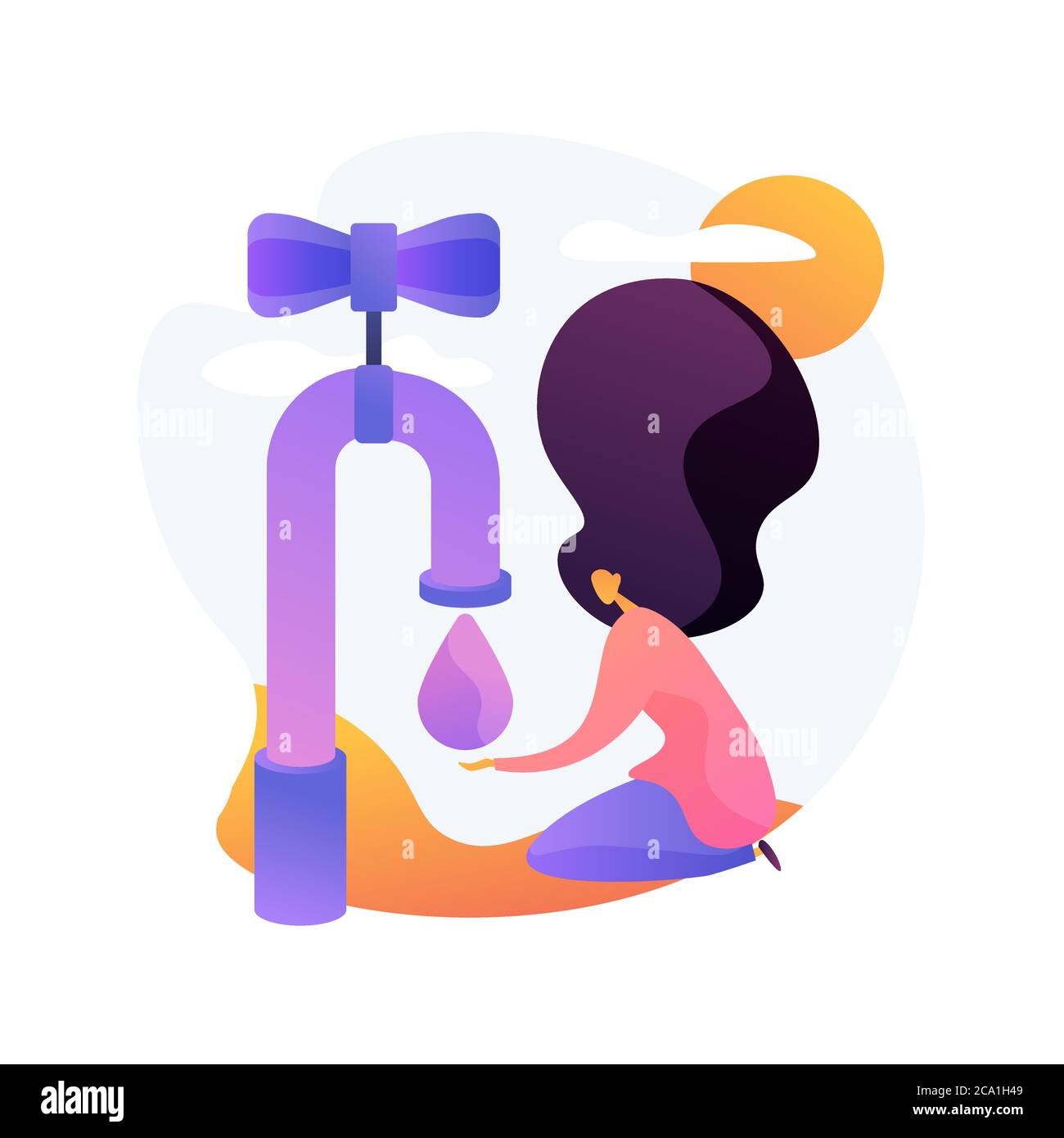 Cartoon water scarcity hi-res stock photography and images - Alamy