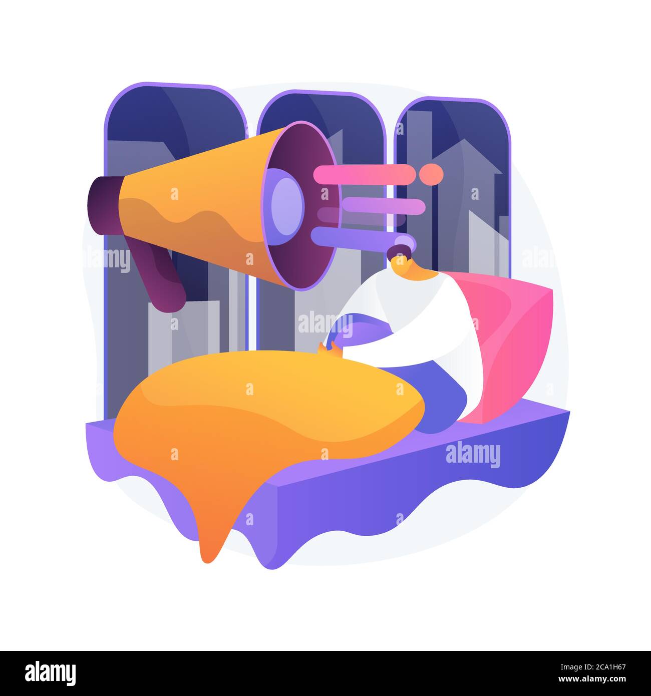 Sleep disturbances abstract concept vector illustration Stock Vector ...