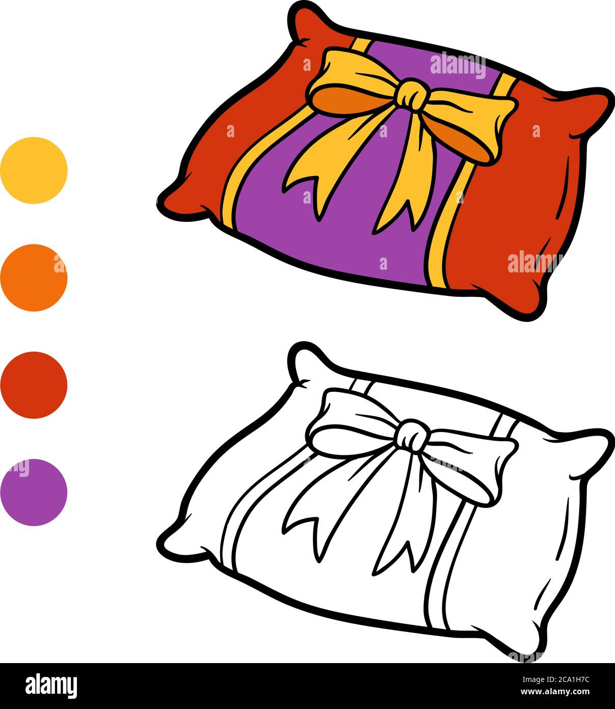 Coloring book for children, Pillow Stock Vector Image & Art - Alamy