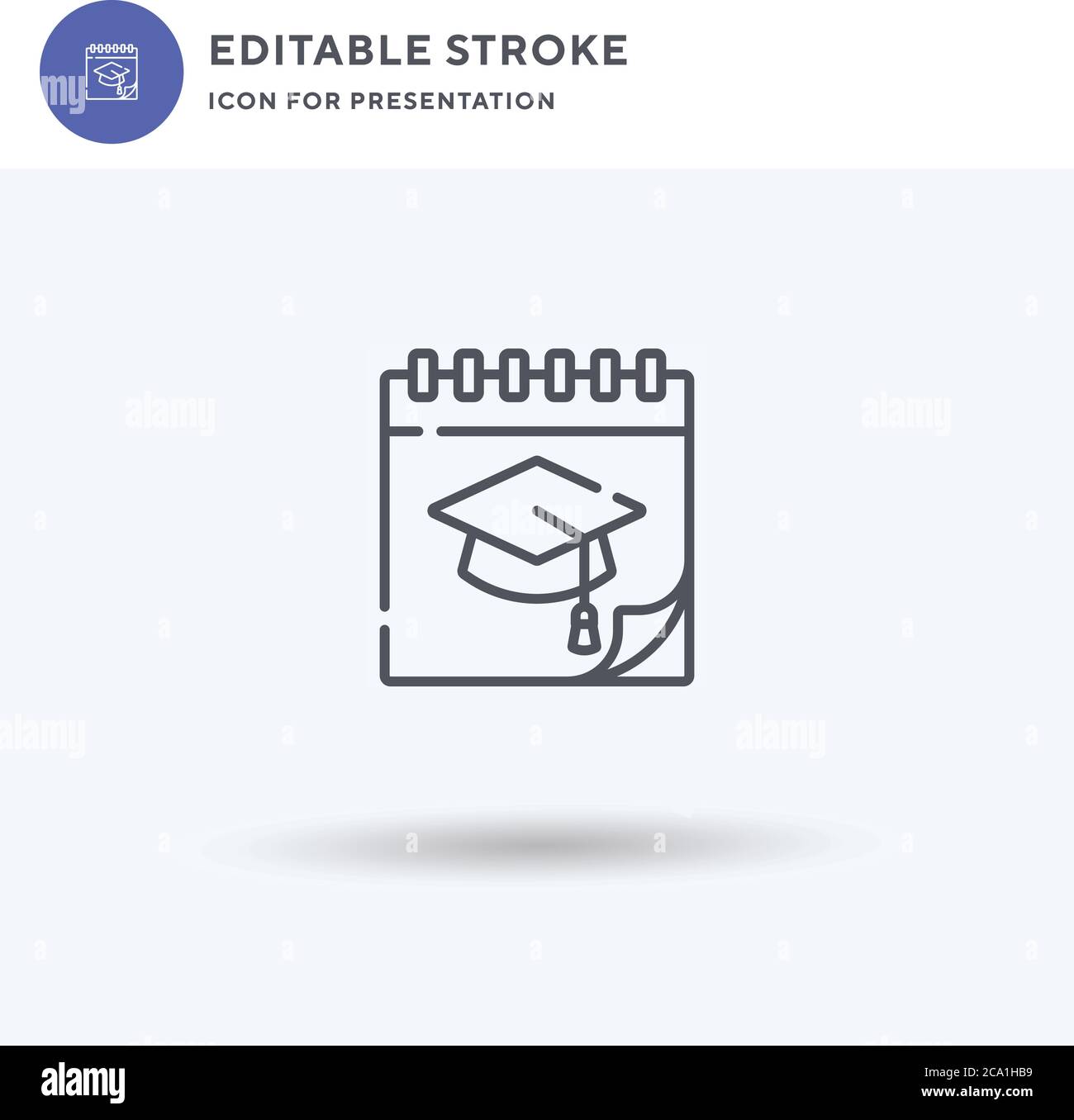 Graduation icon vector, filled flat sign, solid pictogram isolated on ...