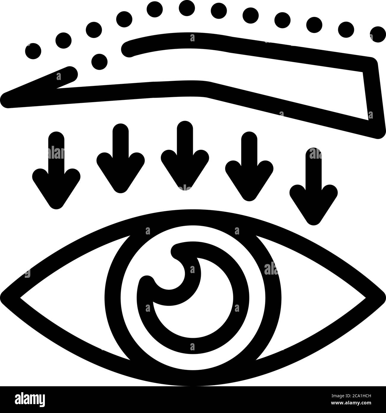 eyebrow up surgery icon vector outline illustration Stock Vector Image ...