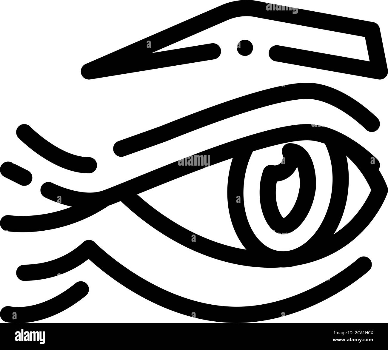 eyelid wrinkles icon vector outline illustration Stock Vector Image ...