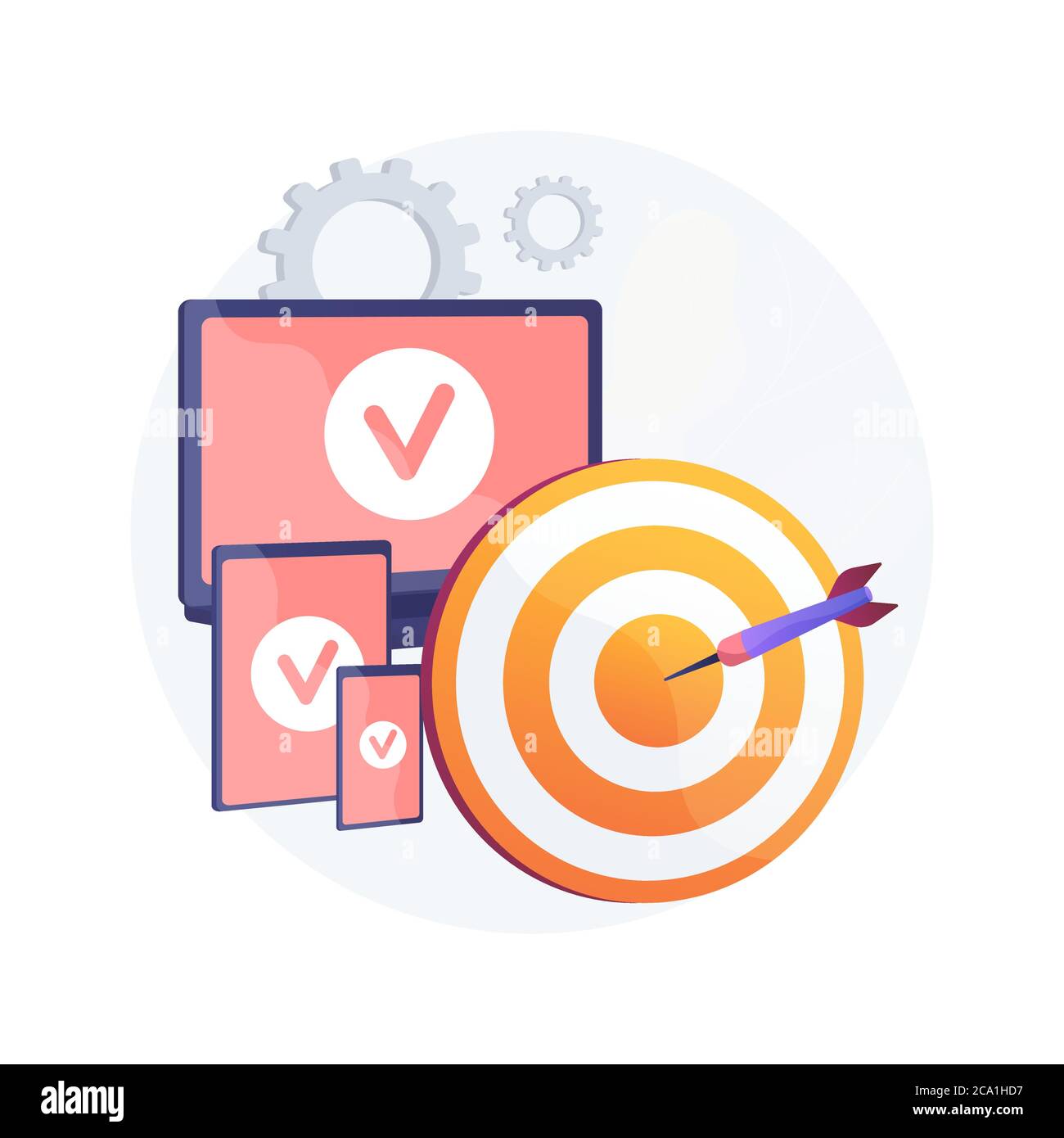 Multi-device targeting abstract concept vector illustration Stock ...