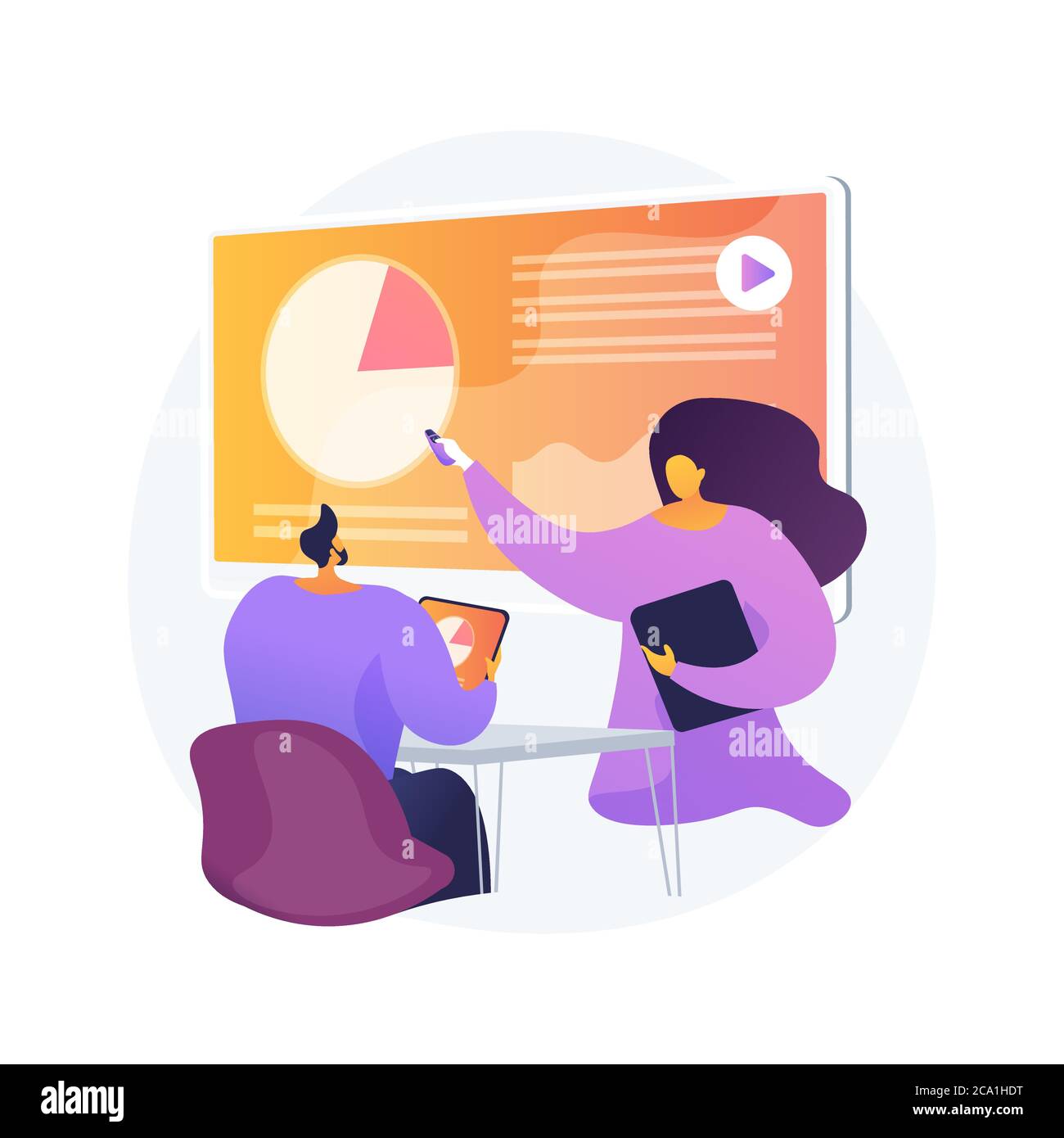 Digital presentation abstract concept vector illustration Stock Vector ...