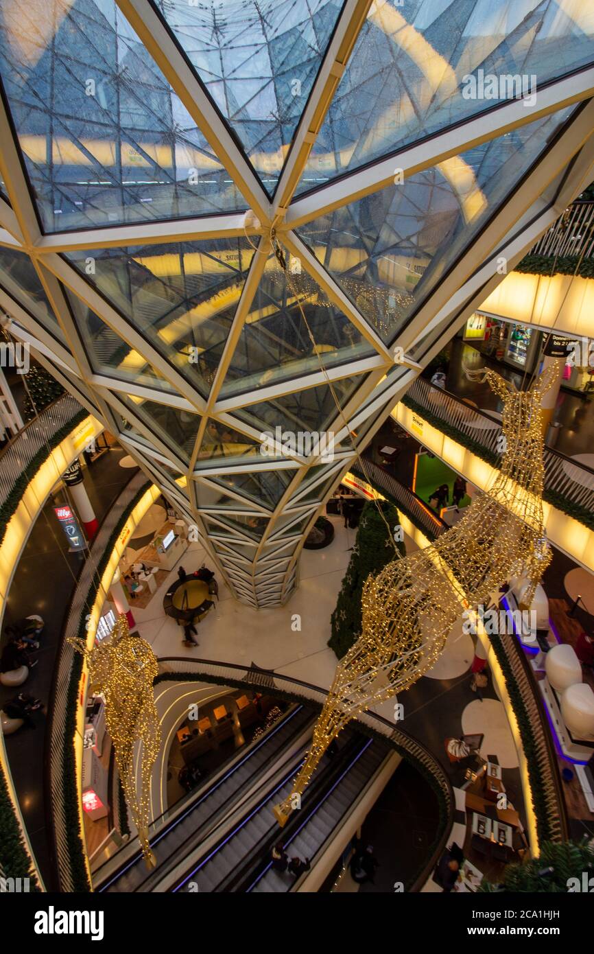 Indoor of the MyZeil shopping center in Frankfurt, Germany Stock Photo ...