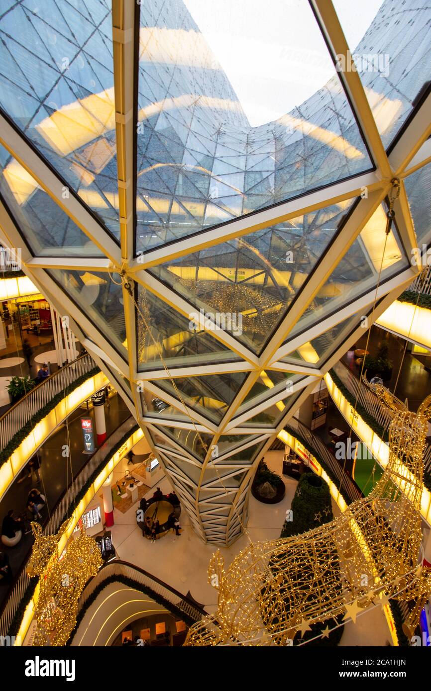 Indoor of the MyZeil shopping center in Frankfurt, Germany Stock Photo ...