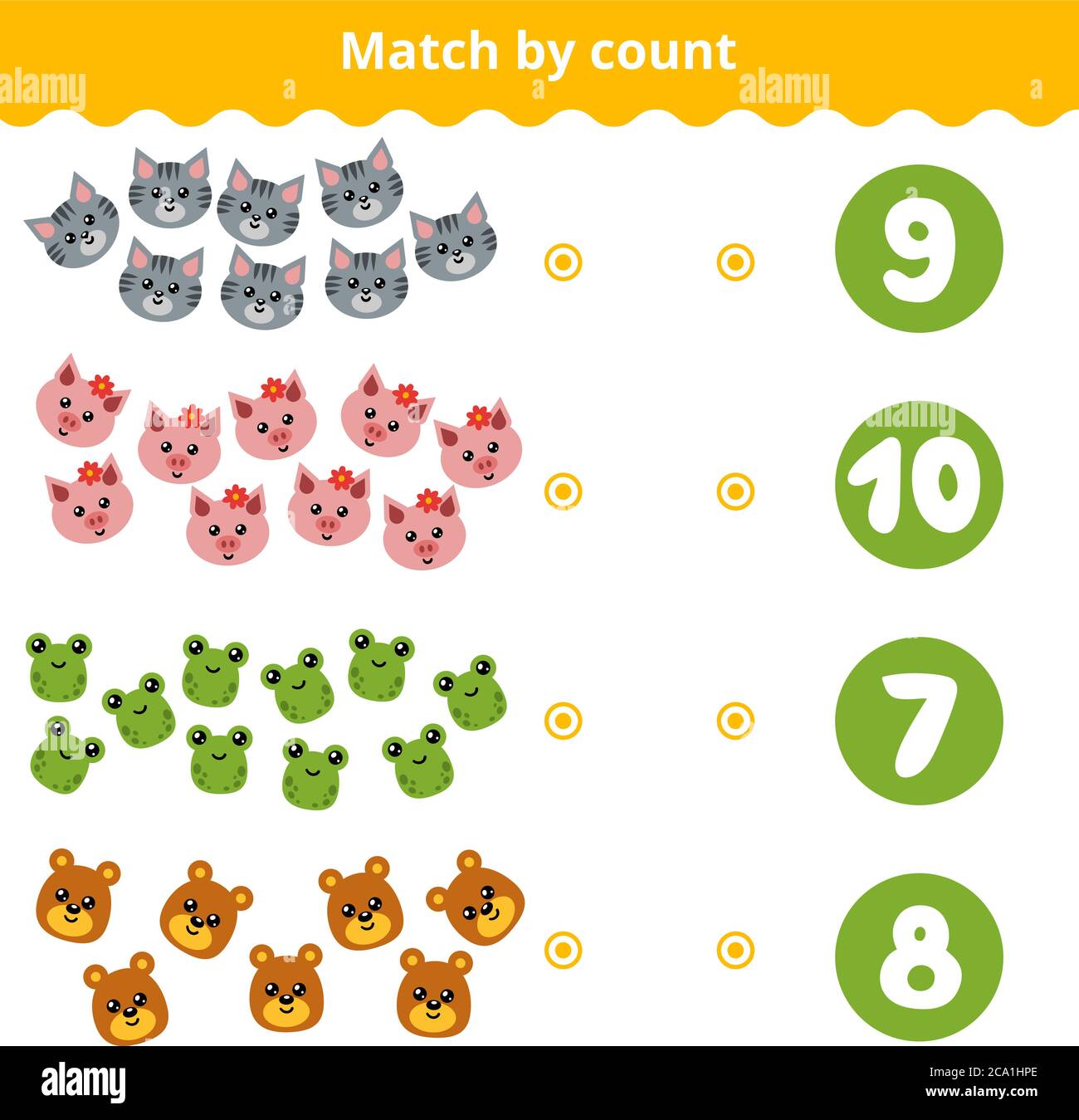 Counting Game for Preschool Children. Educational a mathematical game ...