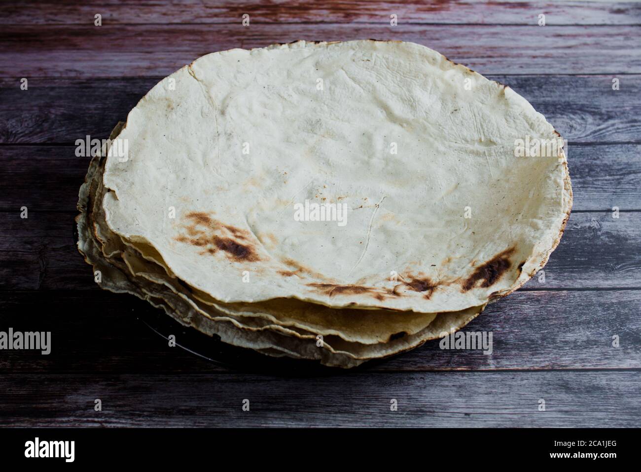 Tlayuda is a Tortilla corn, traditional Mexican food from Oaxaca Mexico ...