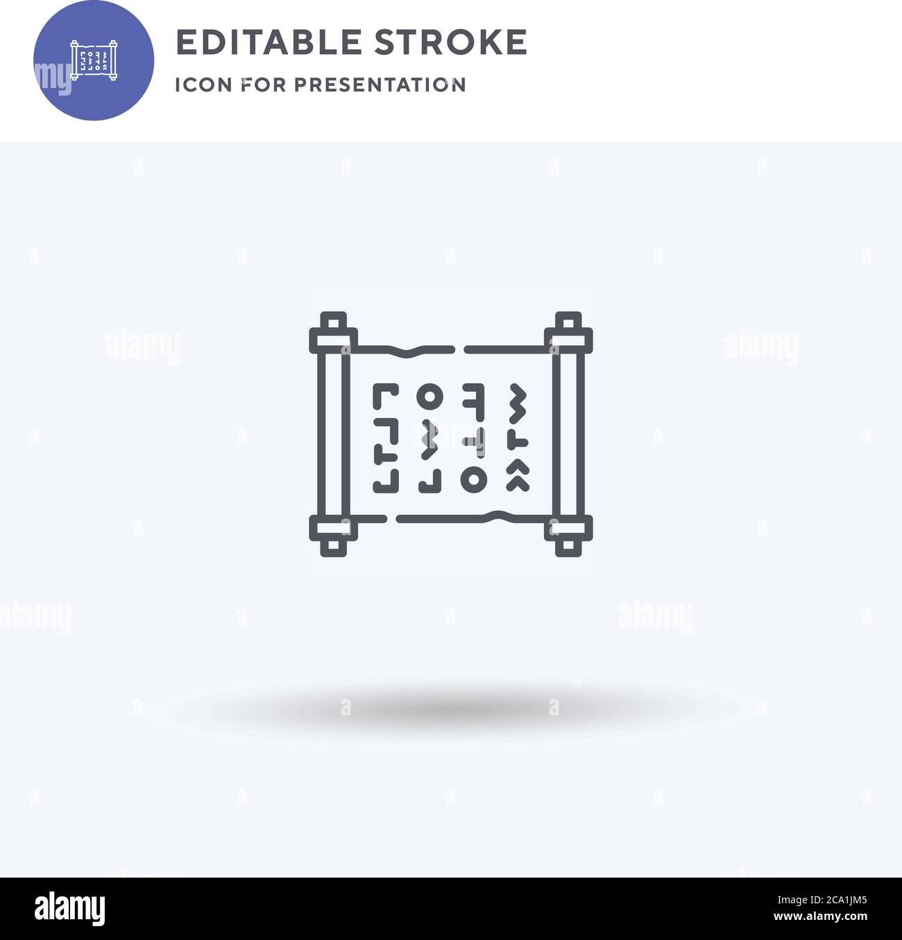 Parchment icon vector, filled flat sign, solid pictogram isolated on ...