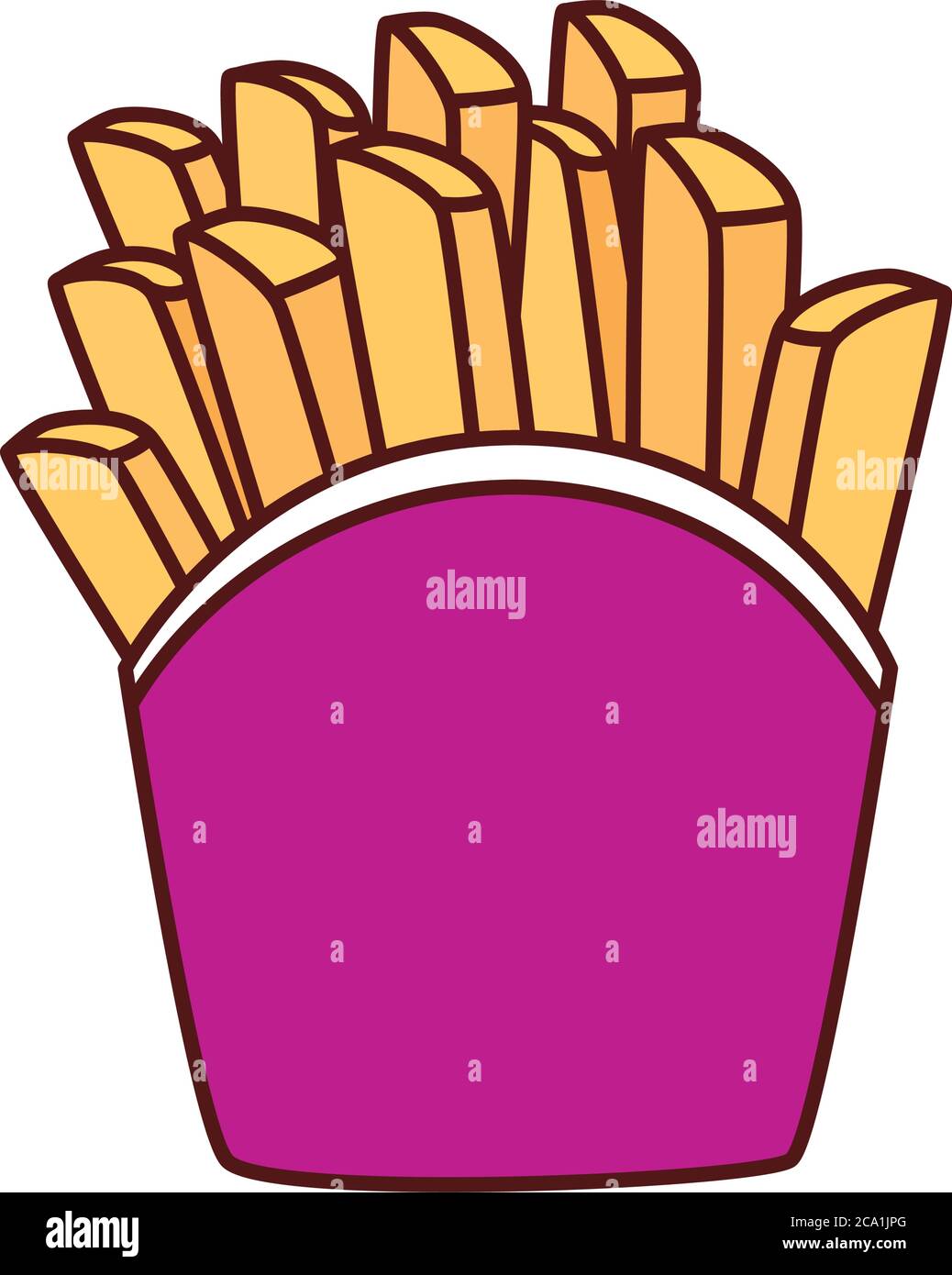 potatoes french fries on white background Stock Vector Image & Art - Alamy