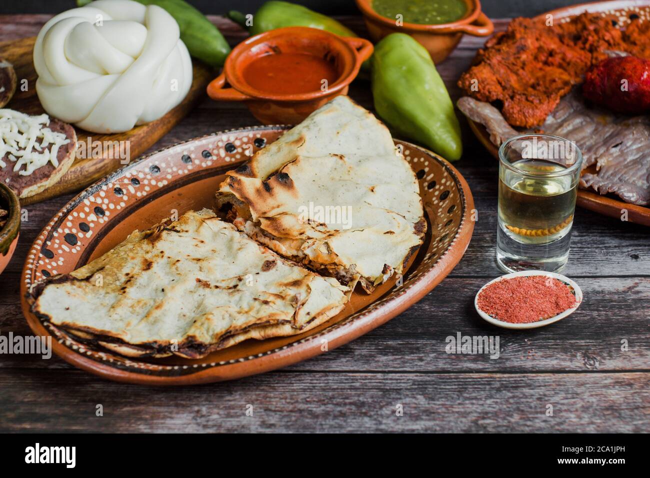 Tlayudas is A traditional Mexican food from Oaxaca Mexico Stock Photo ...