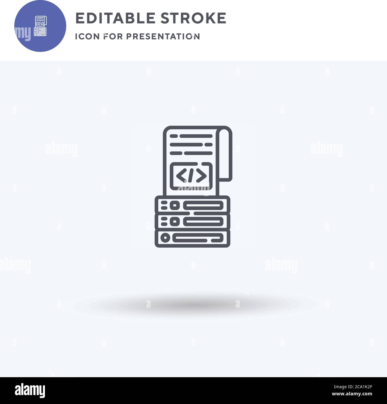 Database icon vector, filled flat sign, solid pictogram isolated on ...