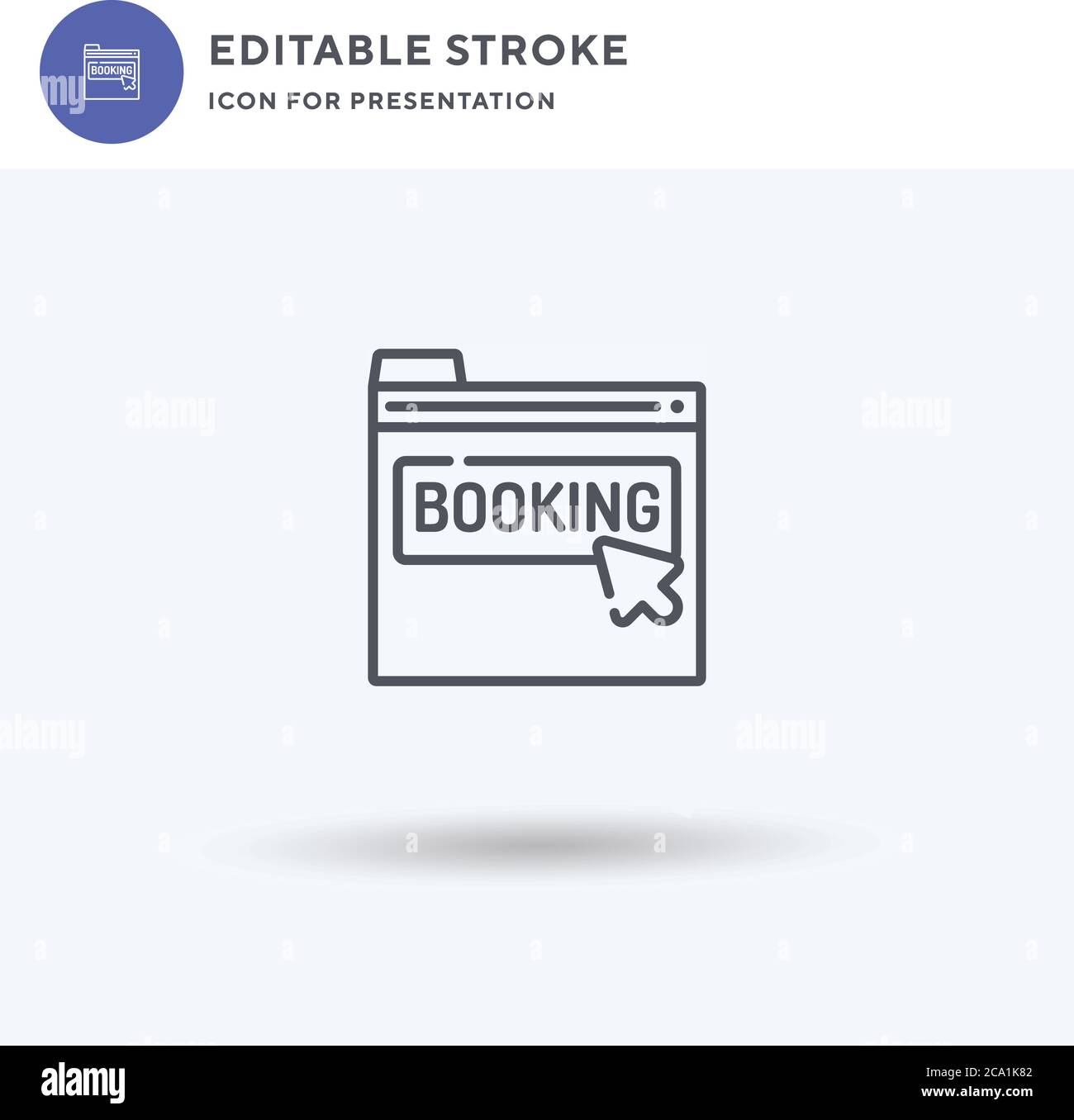 Booking icon vector, filled flat sign, solid pictogram isolated on ...