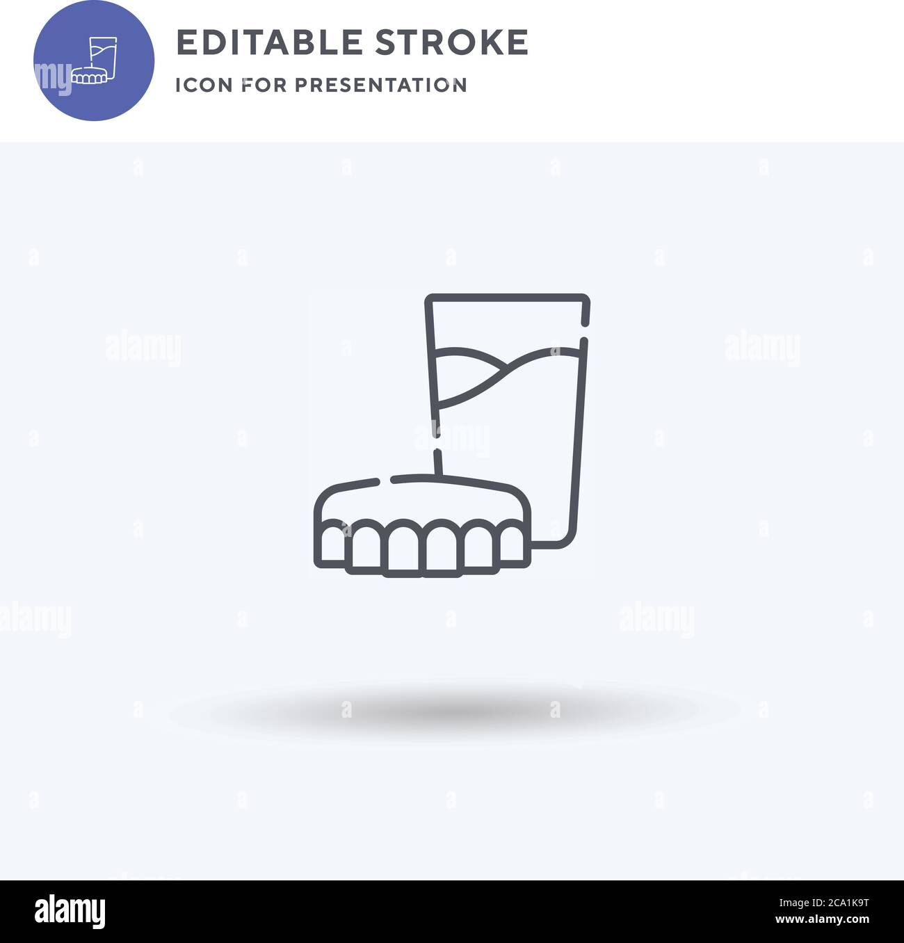 Dentures icon vector, filled flat sign, solid pictogram isolated on ...