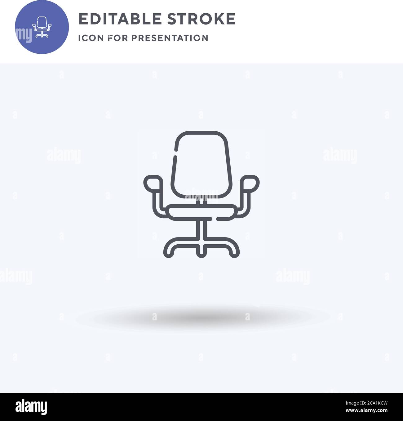 Office Chair icon vector, filled flat sign, solid pictogram isolated on ...