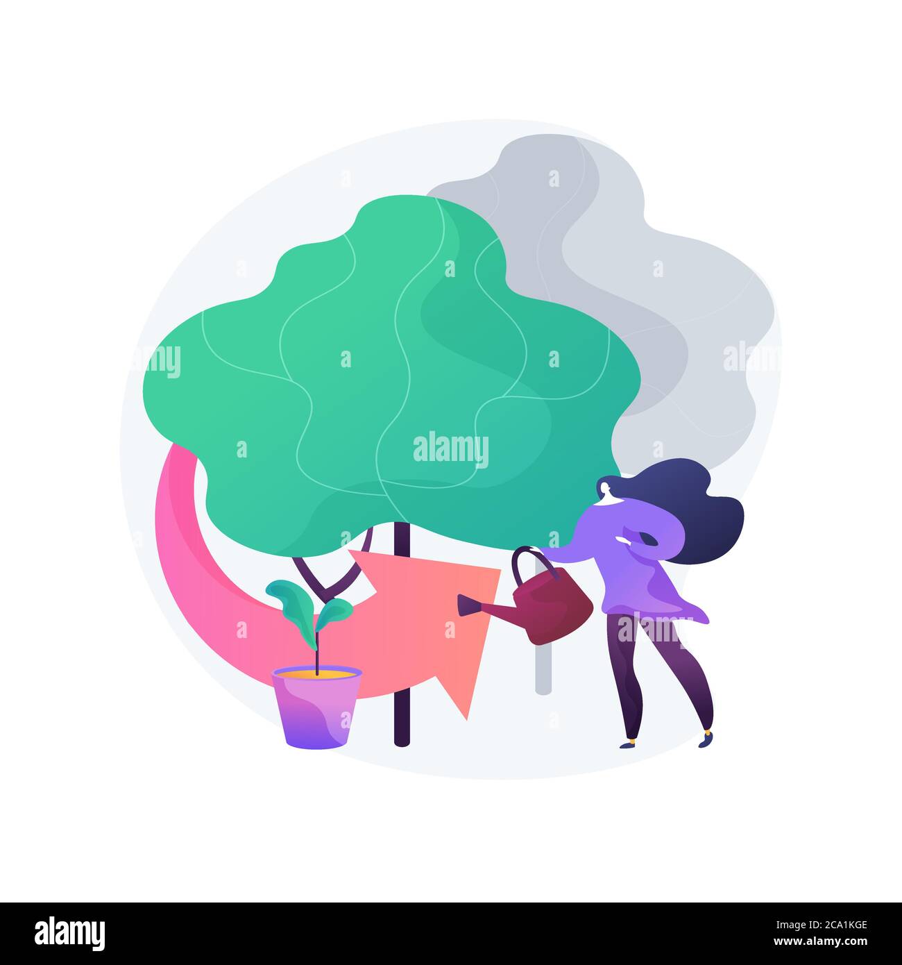 Reforestation abstract concept vector illustration Stock Vector Image ...