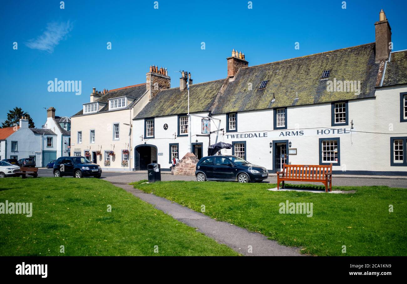Tweeddale Arms Hotel, Gifford, East Lothian, Scotland, UK Stock Photo ...