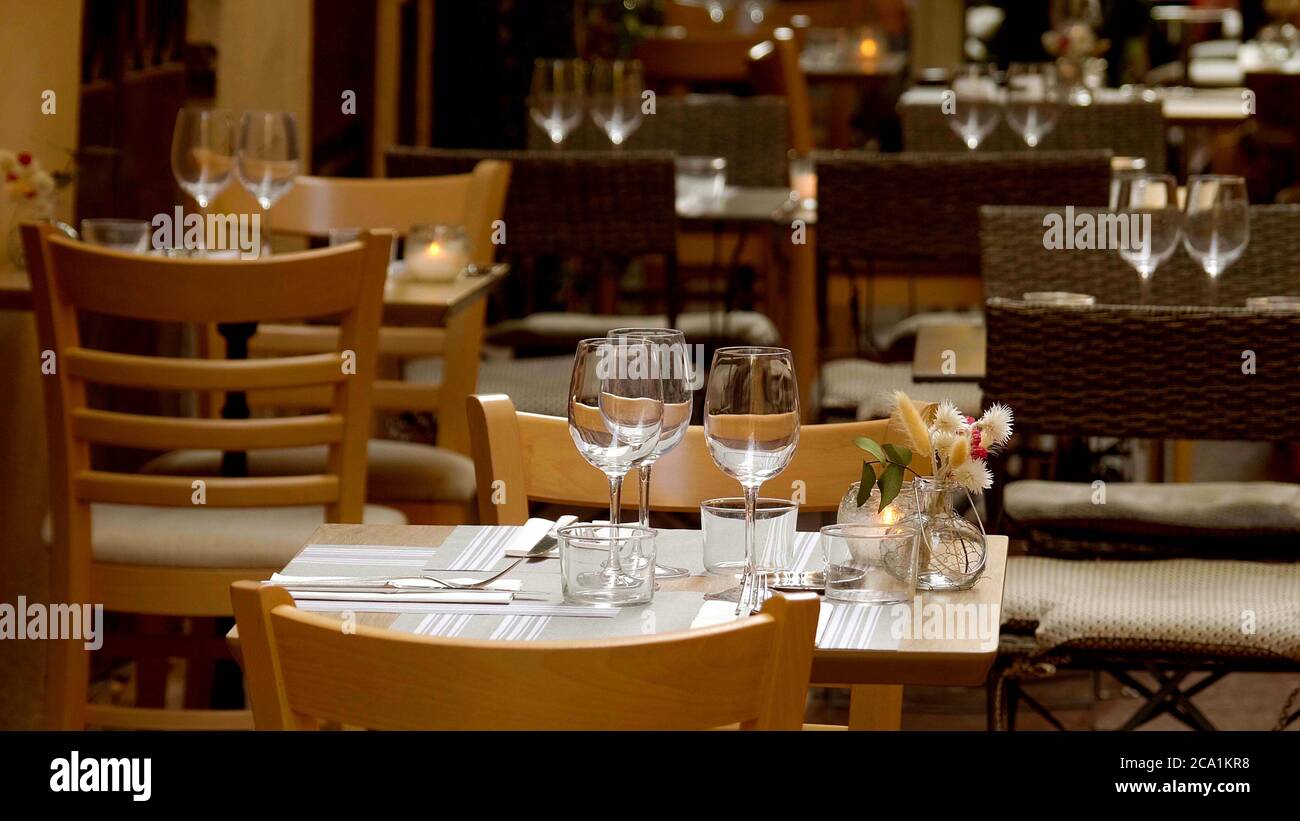 Small street restaurants in the historic district of Nice Stock Photo ...