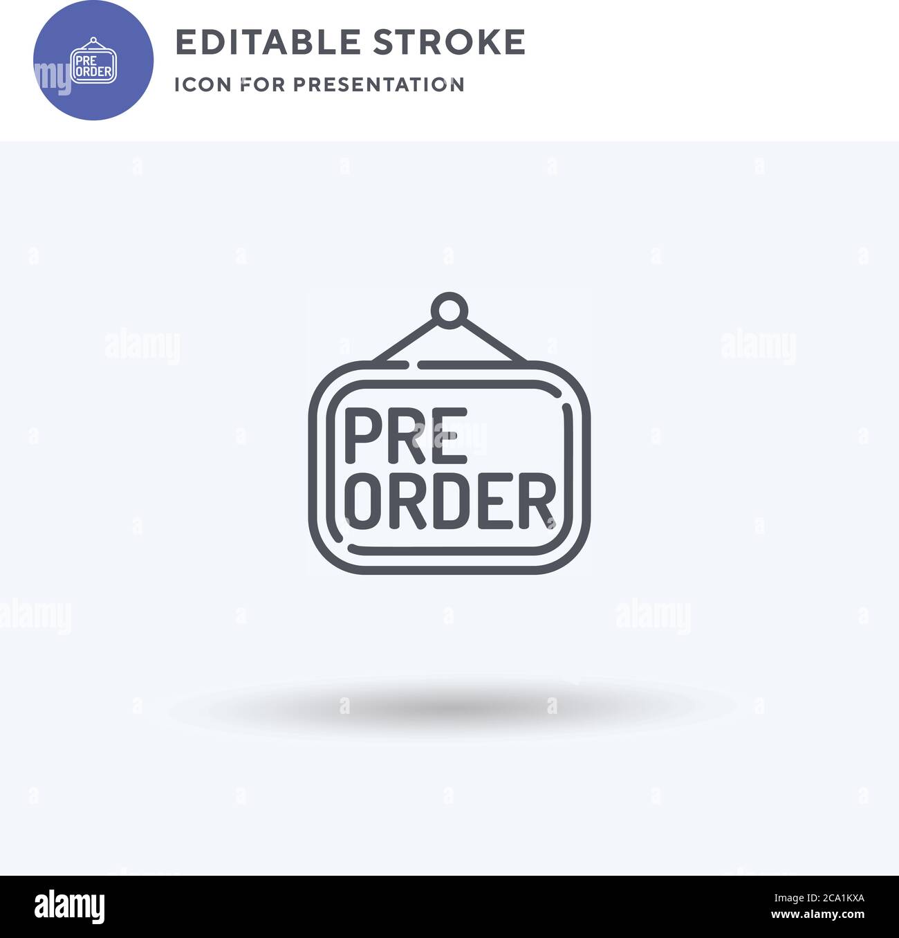 Pre Order icon vector, filled flat sign, solid pictogram isolated on ...