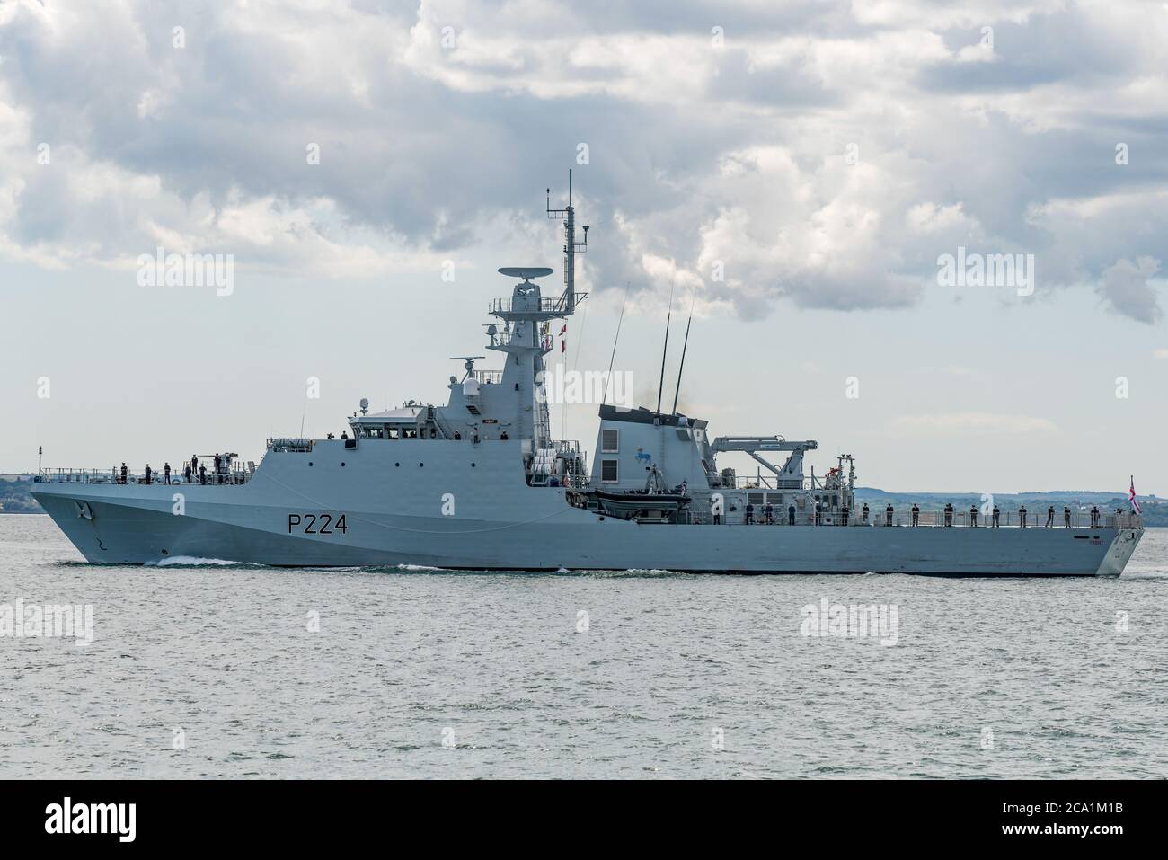 The Royal Navy (River Class) batch 2 offshore patrol vessel HMS Trent ...