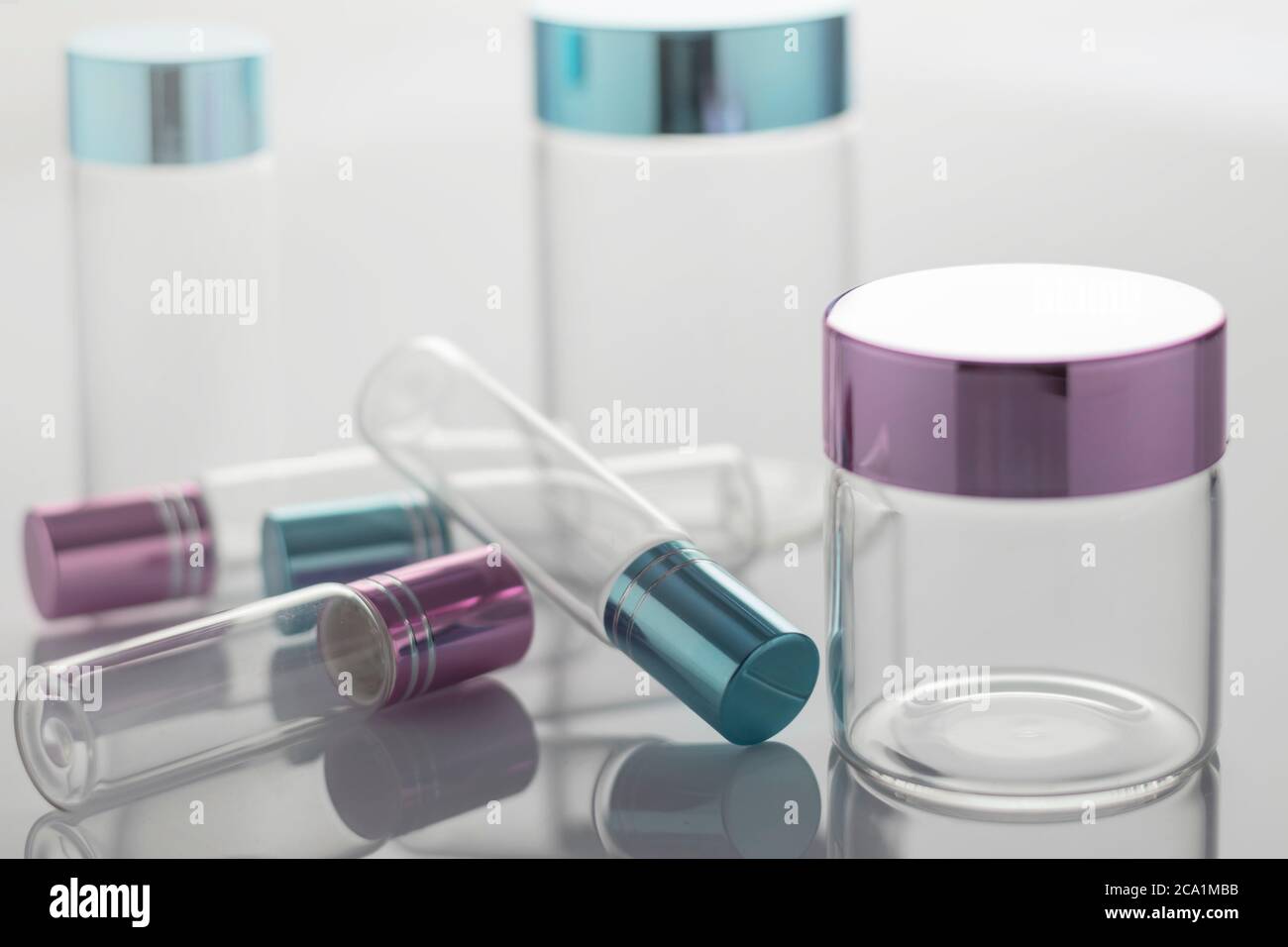 Still life of glass jars with lids Stock Photo - Alamy