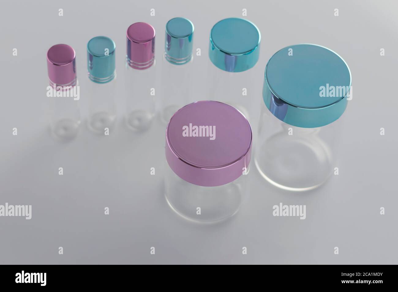 Still life of glass jars with lids Stock Photo - Alamy