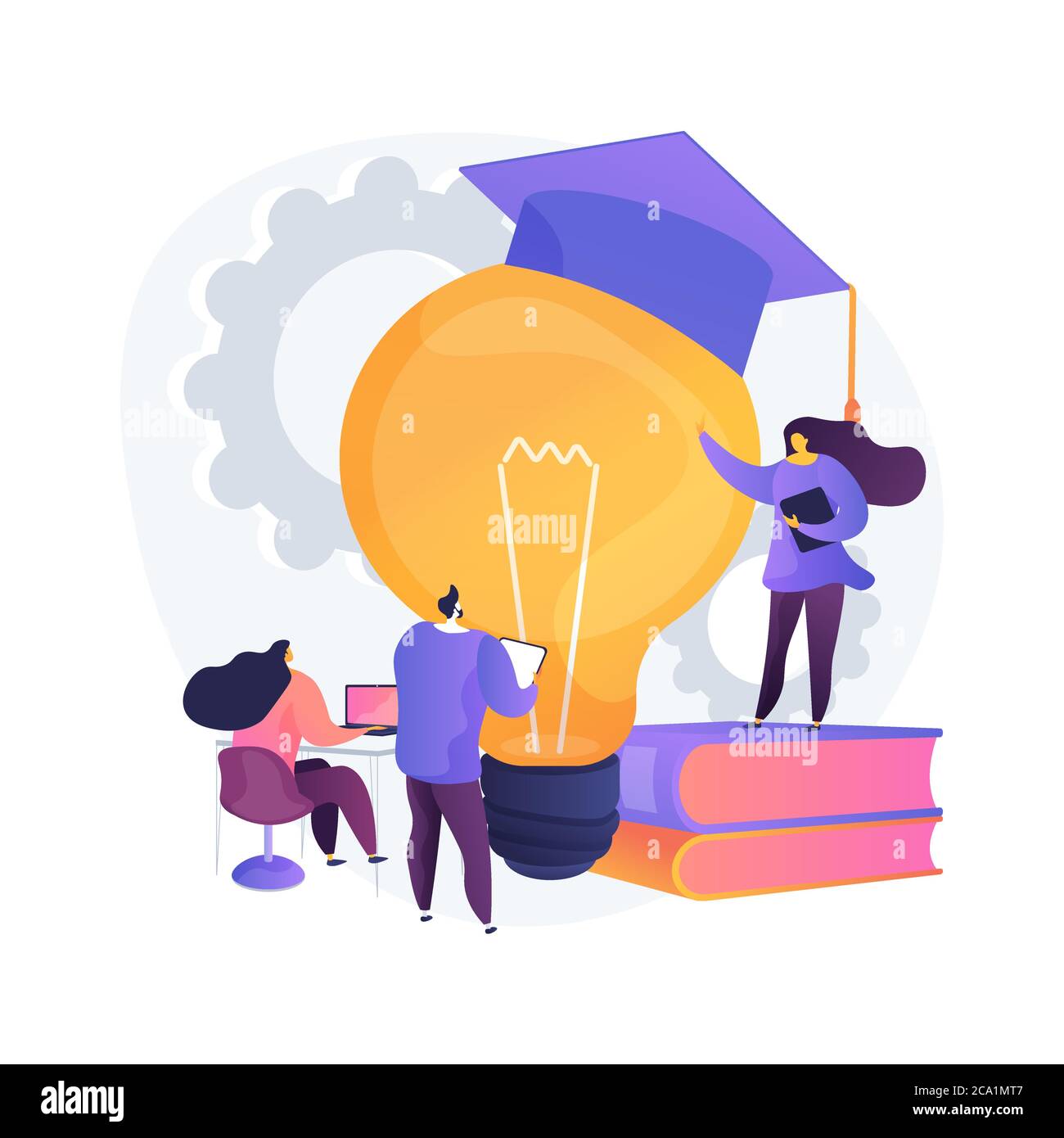 Professional development of teachers abstract concept vector ...