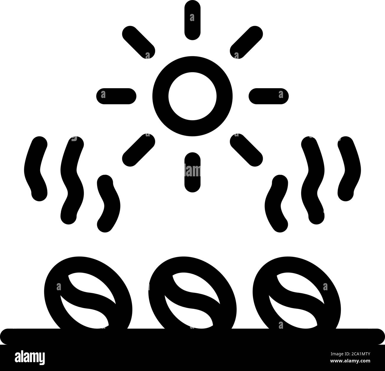 coffee beans grinding icon vector outline illustration Stock Vector ...