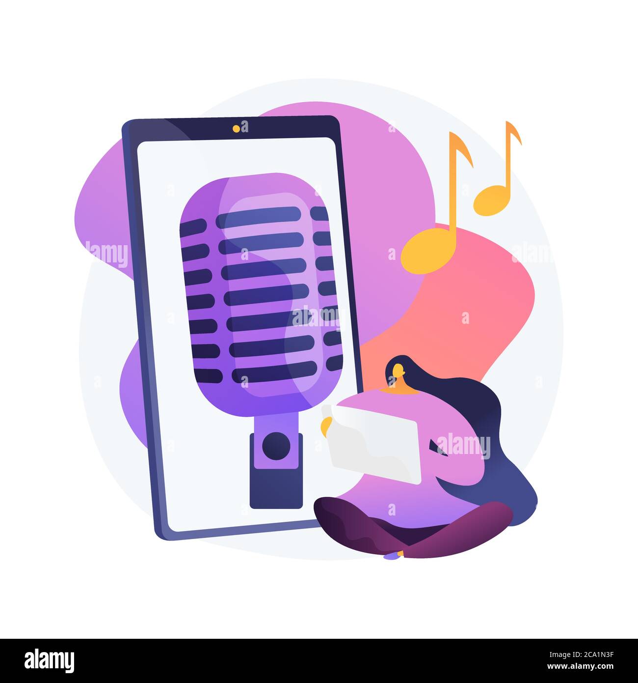 Listen to podcasts abstract concept vector illustration Stock Vector ...