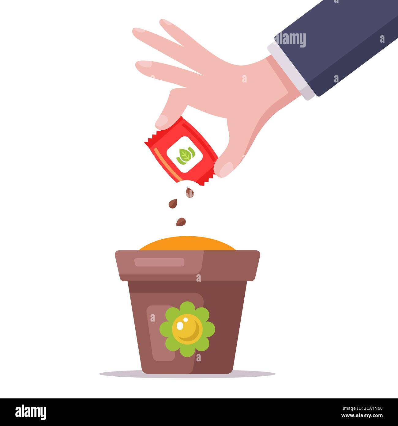 Sowing seeds cartoon Stock Vector Images - Alamy