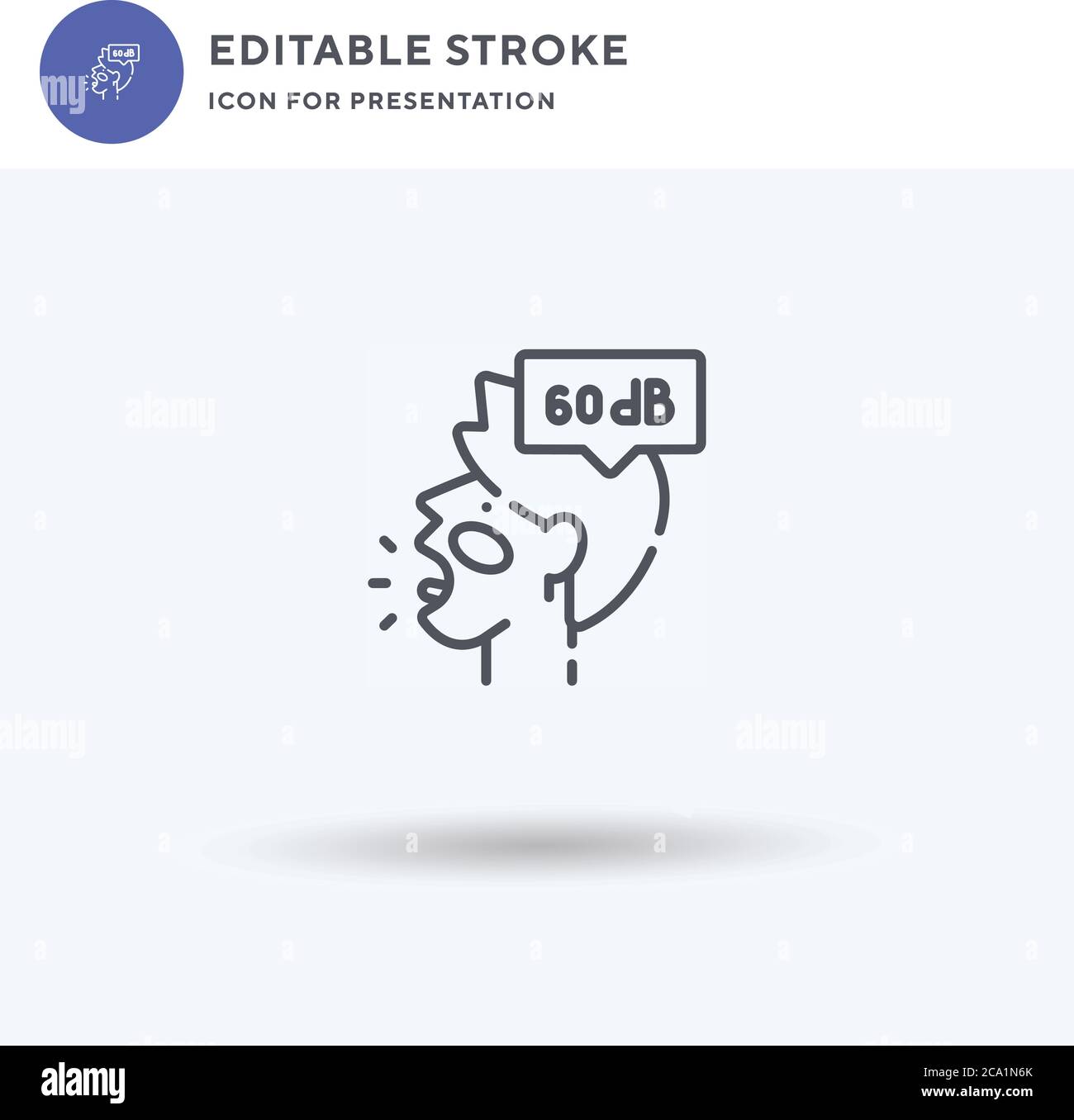 Scream icon vector, filled flat sign, solid pictogram isolated on white ...