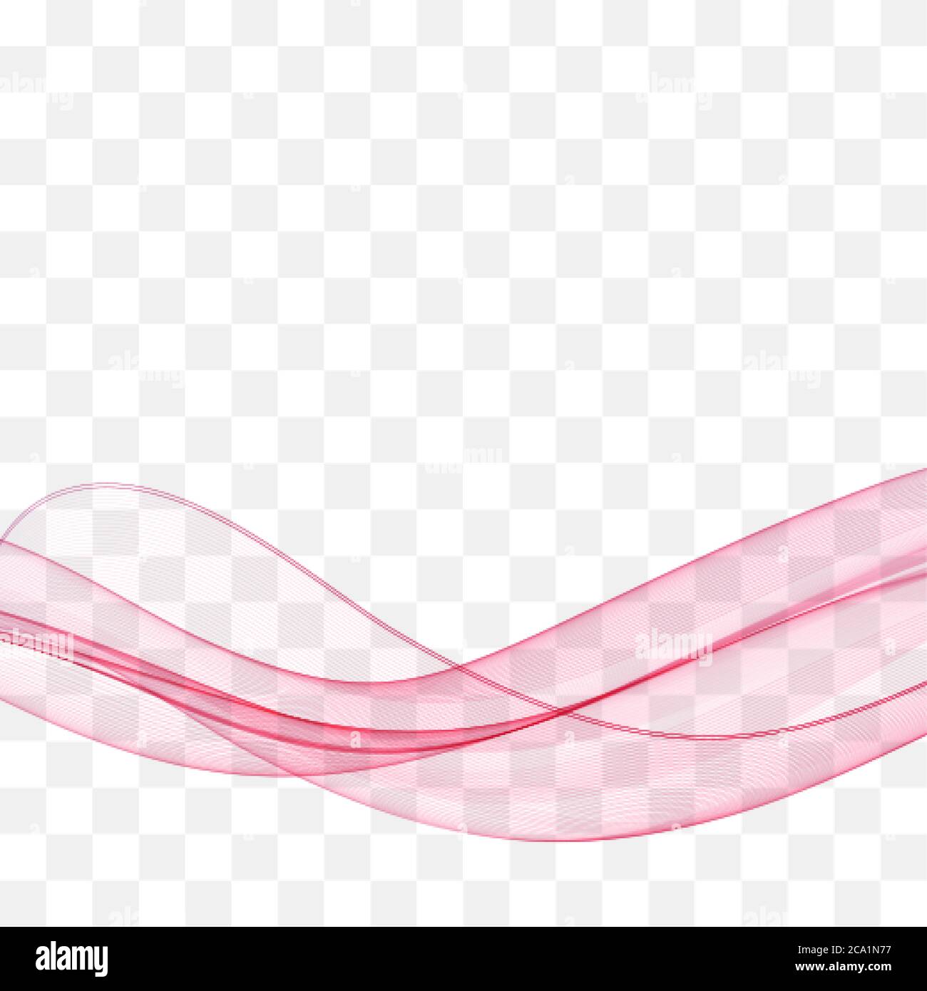 Pink abstract wave isolated on white background. Advertising layout ...