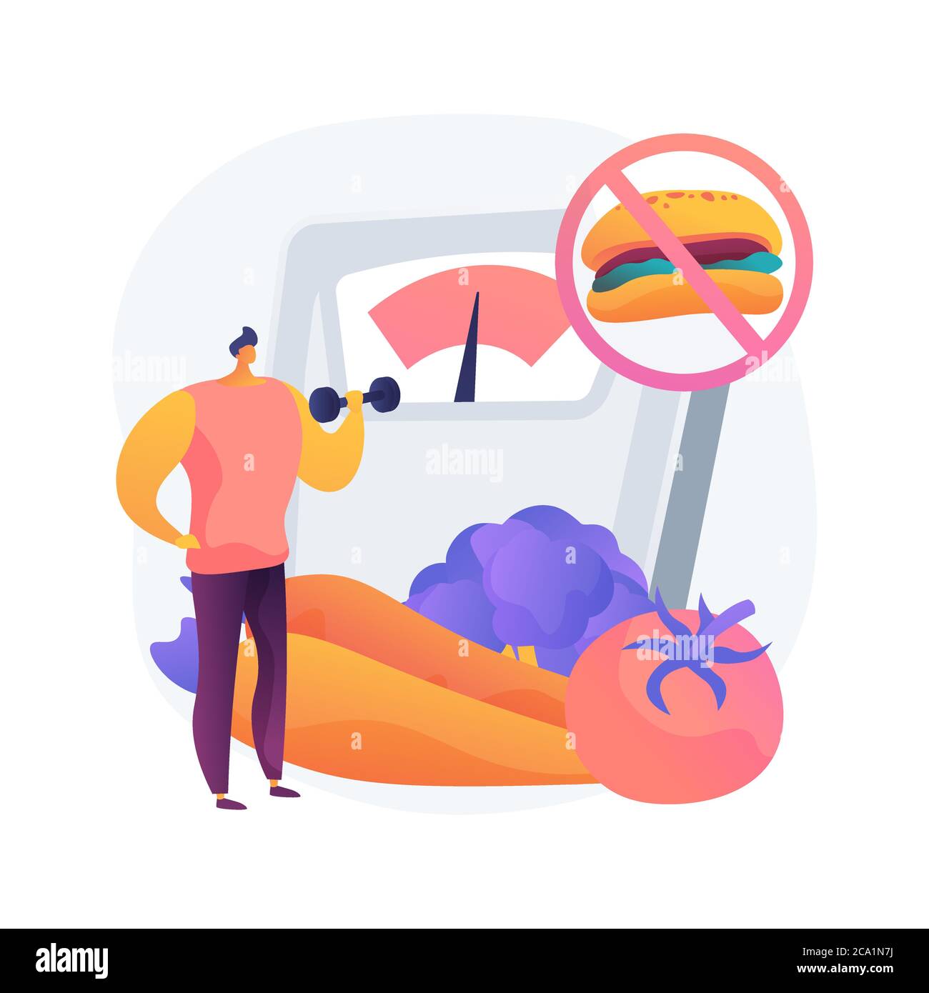 Weight loss diet abstract concept vector illustration Stock Vector ...